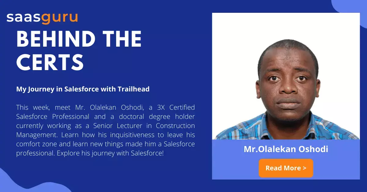 People Behind The Certs Olalekan Oshodi Saasguru