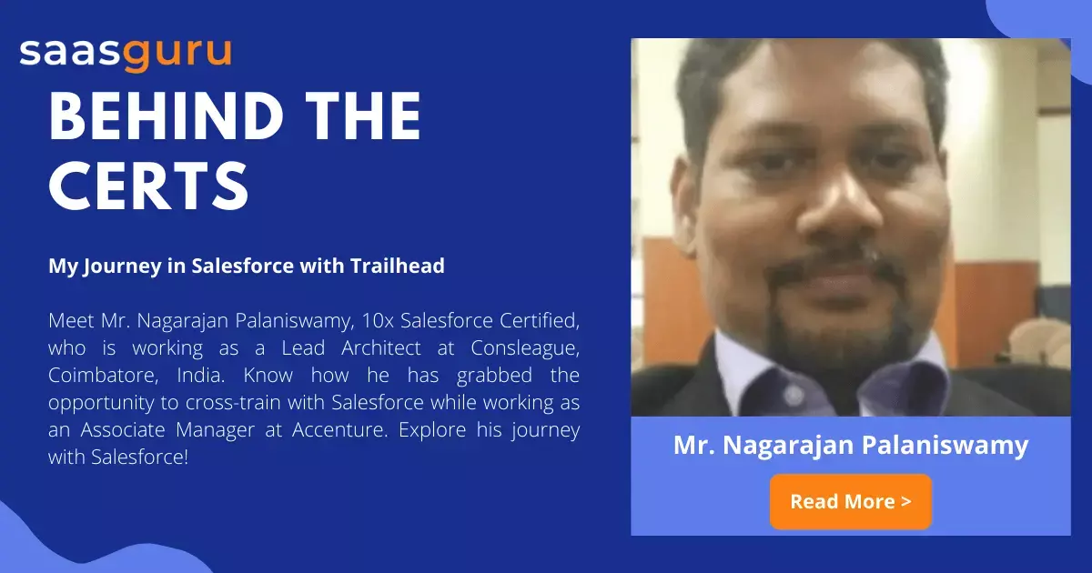 People Behind the Certs – Nagarajan Palaniswamy – saasguru