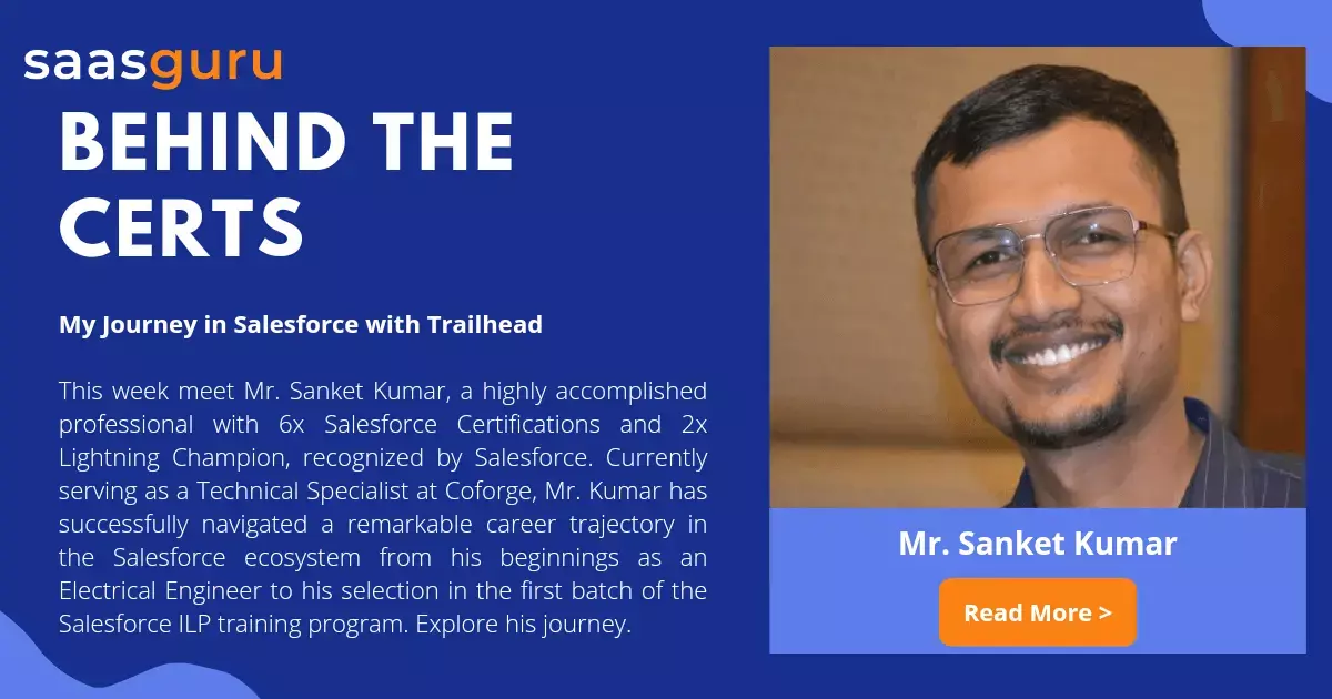 People Behind The Certs Sanket Kumar Saasguru